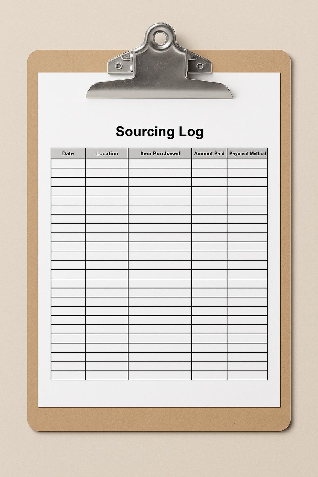 Printable Reseller Sourcing Log | Inventory Tracker | Ebay, Poshmark ...