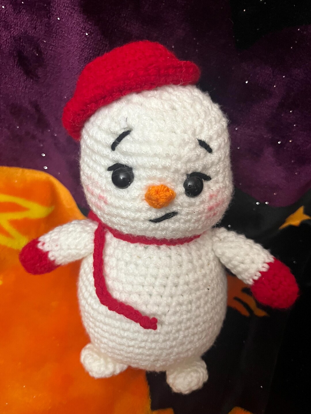 Snowman - Rosy Cheeks - Handmade Crochet - Etsy