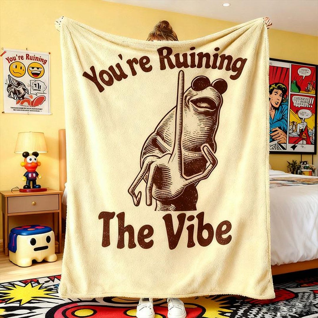 You're Ruining the Vibe Throw Blanket,marcus the Worm Blanket,marcus ...