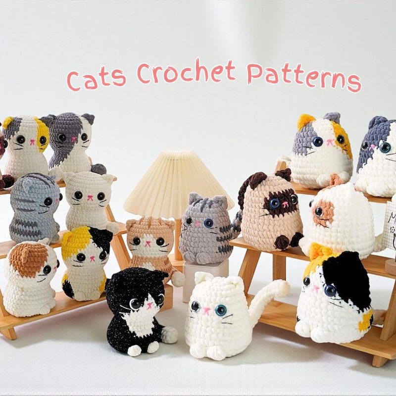 Crochet Chubby Cat Keychain - Etsy UK