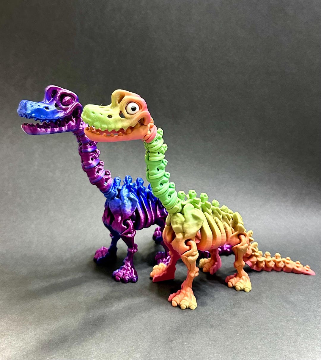 Articulated Dinosaur Skeleton Toy- 3D Printed Dino Figure - Flexible ...