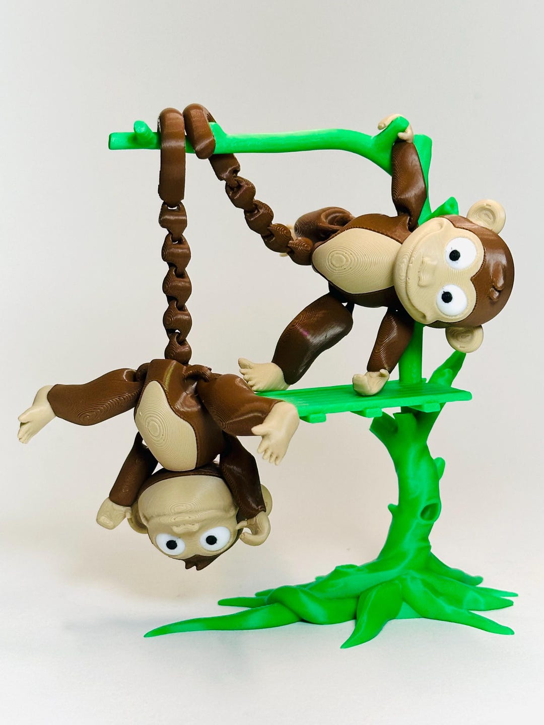 Articulated Monkey With Tree Stand - 3D Printed Animal, Desk Decor ...