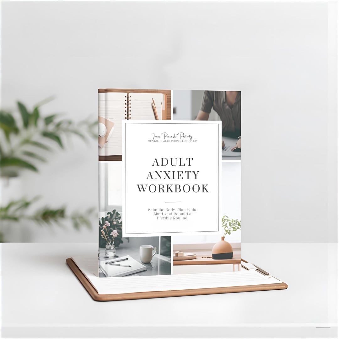 Adult Anxiety Workbook | Printable Guide to Calm, Thought Clarity ...