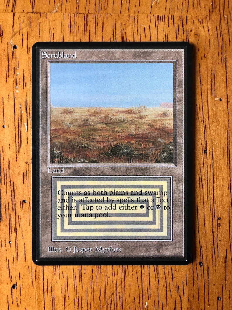 Mtg - Scrubland - Beta - Reserved - Vintage - Old School - Legacy ...
