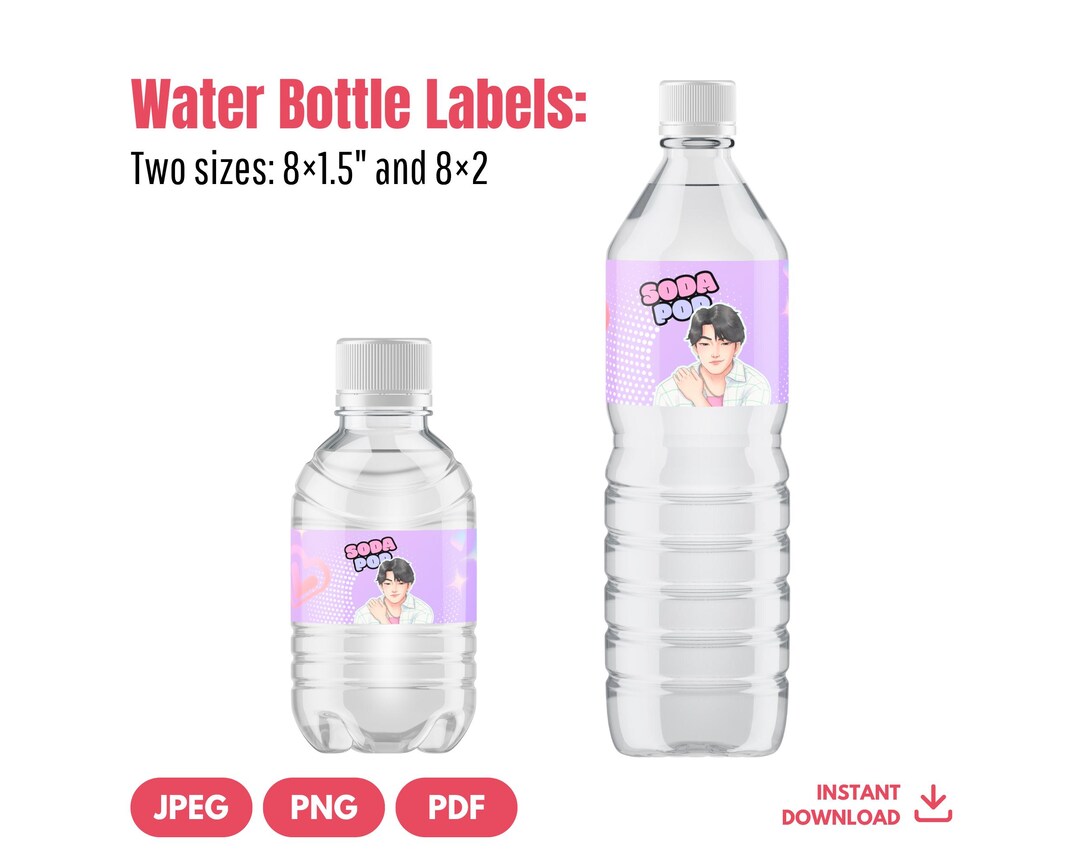 Kpop Demon Hunter Soda Pop Label Bundle Printable | Instant Download ...