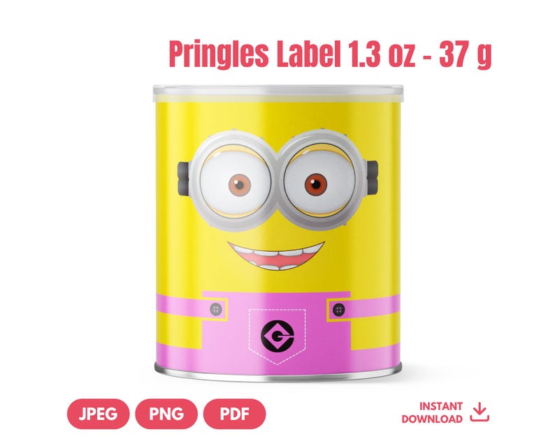 Minions Pringles Label Printable, Despicable Me 1.3oz Wrapper, Birthday ...