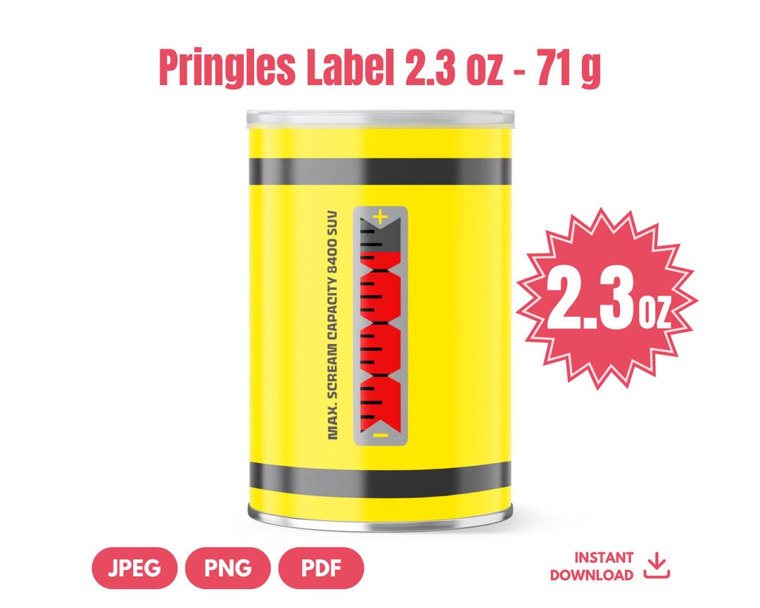 Monster Inc Pringles Can Label Template, Party Favor Sticker, Scream ...