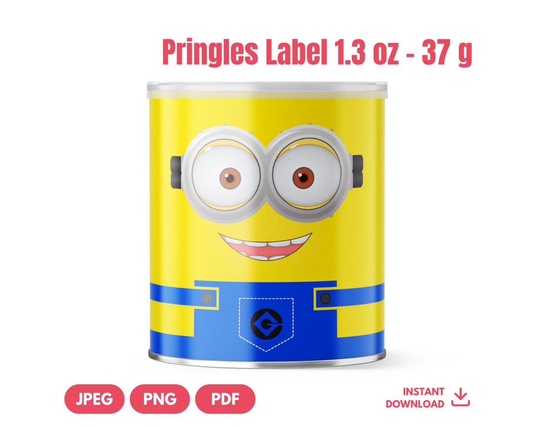 Minions Pringles Label Printable, Despicable Me 1.3oz Wrapper, Birthday ...