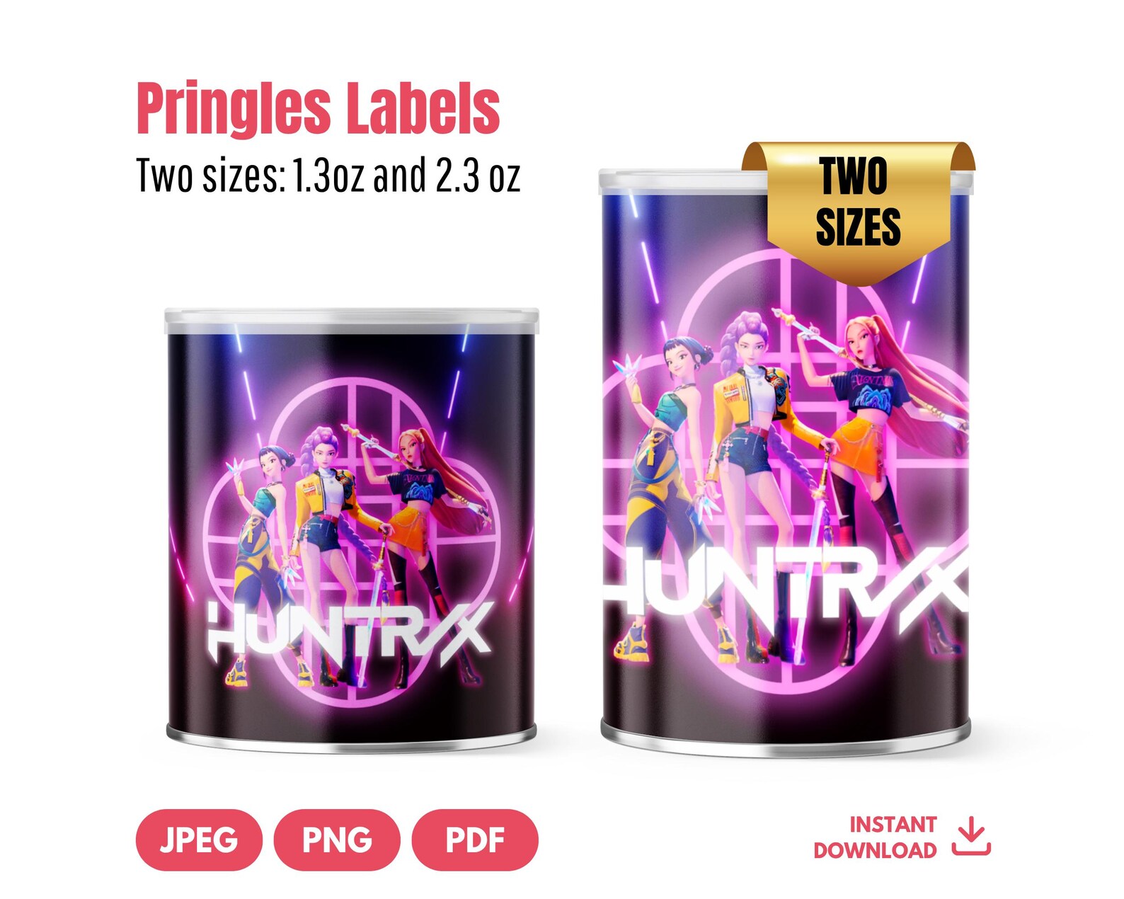 Kpop Demon Hunters Huntrix "takedown" Pringles Label | Chip Can Wrapper ...