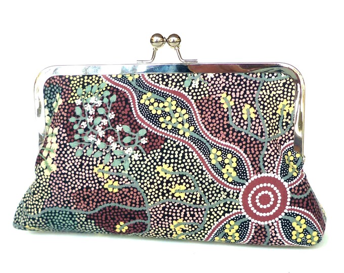 Aboriginal Art Handbag Large Clutch Authentic Indigenous Art - Etsy