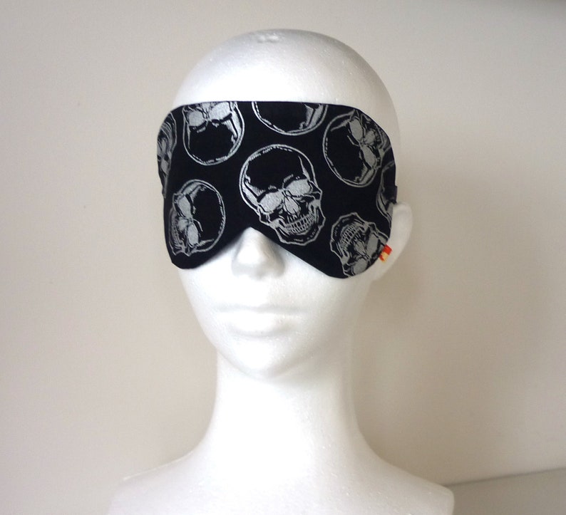 Skulls Sleep Mask Silk and Cotton Eye Mask Going Away Gift | Etsy