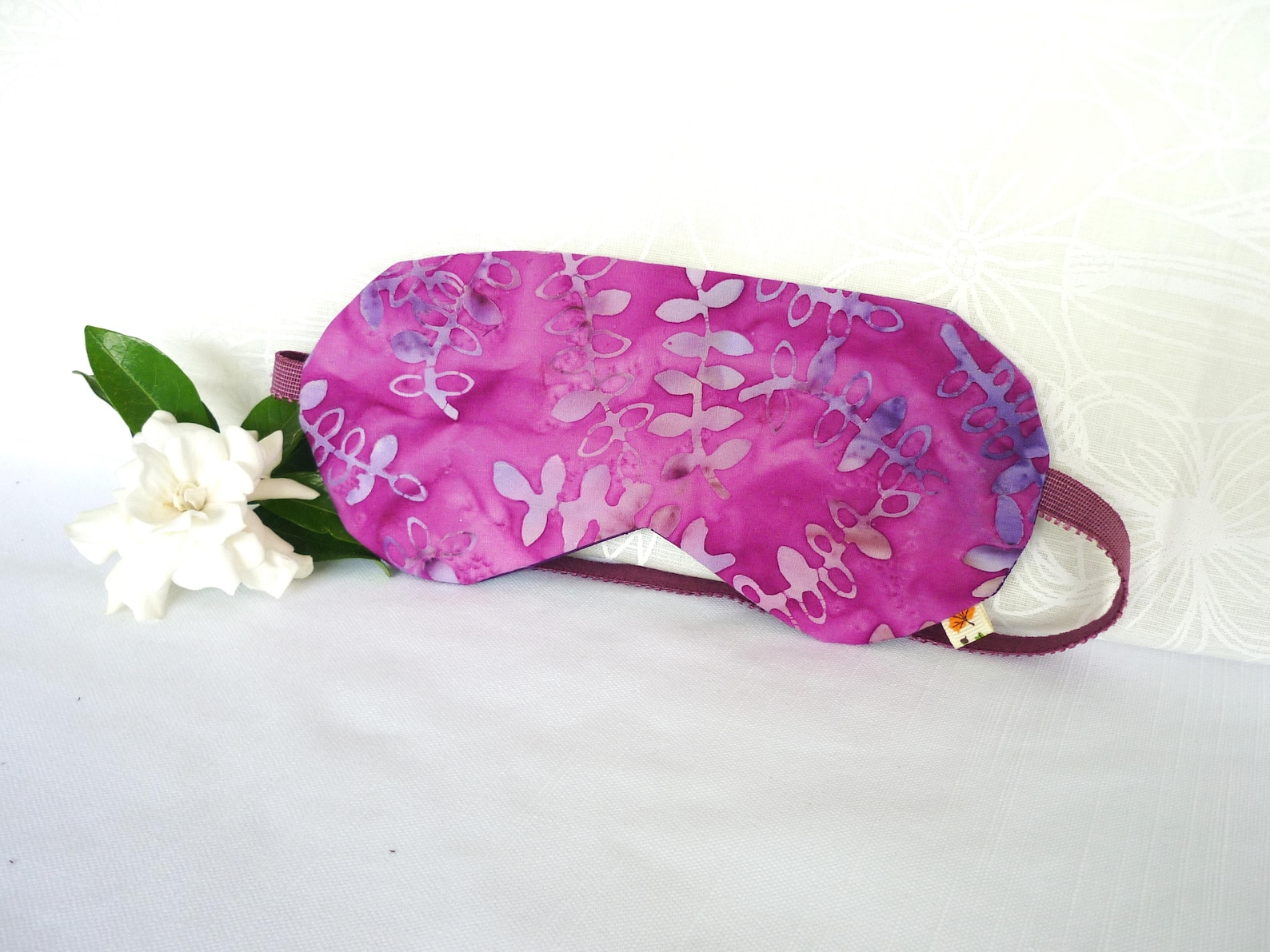 Batik Sleep Mask Silk and Cotton Sleep Mask Pink Travel - Etsy