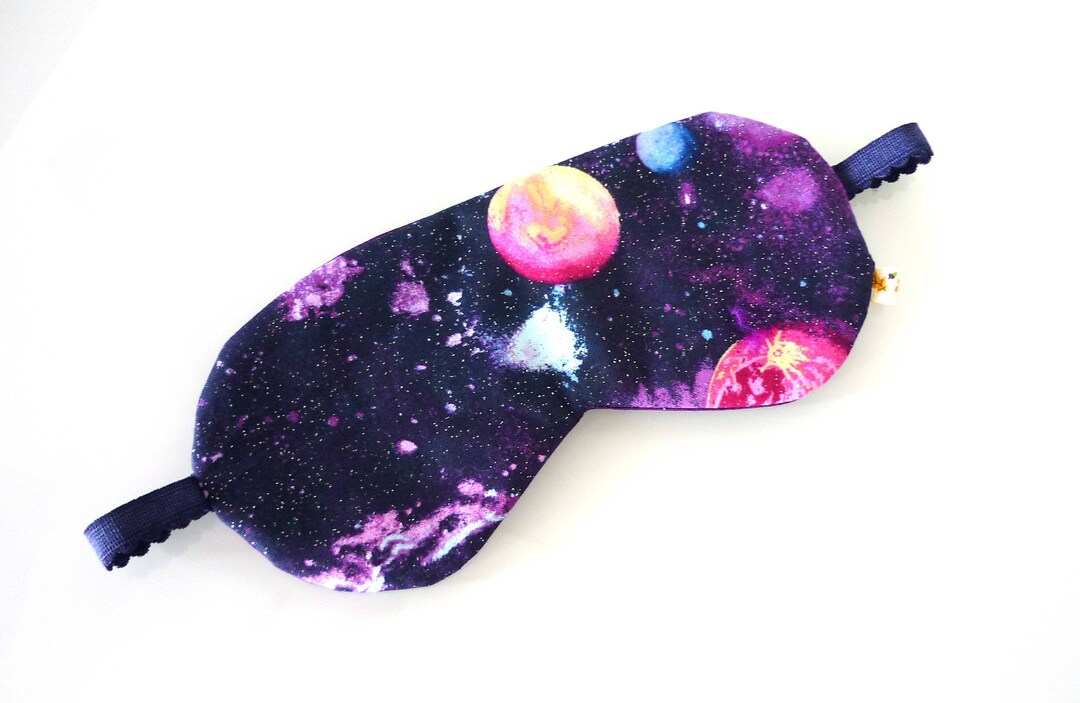 Astronomy Sleep Mask, Silk and Cotton Sleep Mask, Glitter Fabric ...