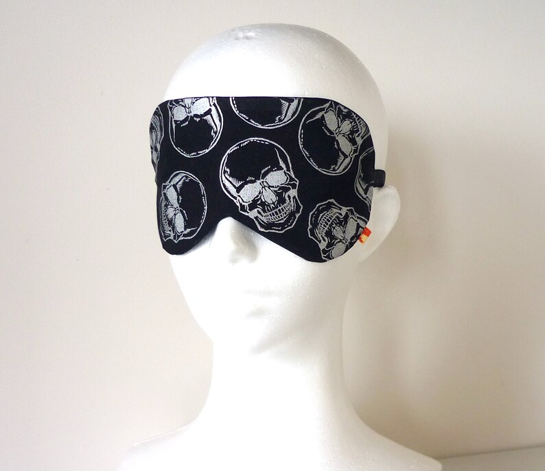 Skulls Sleep Mask Silk and Cotton Eye Mask Going Away Gift - Etsy