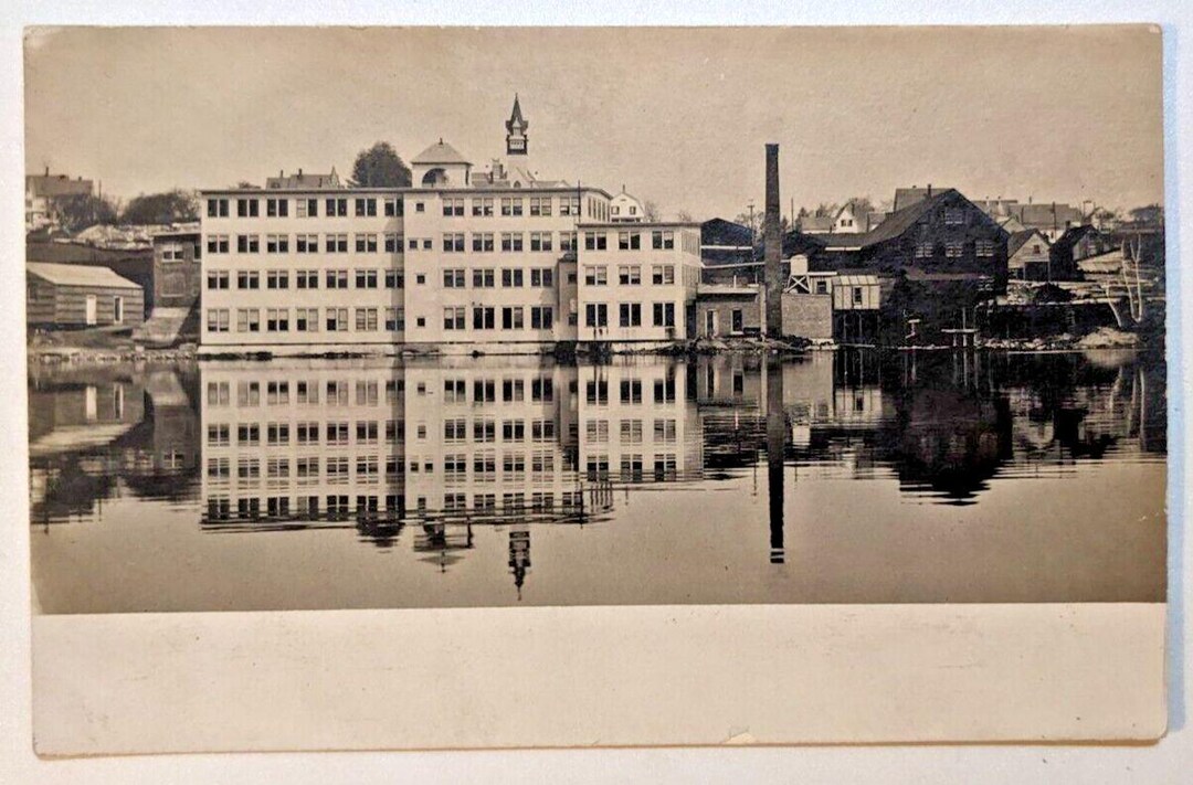 Lakeport Laconia New Hampshire Wood's Hosiery Mill Bay Town View ...