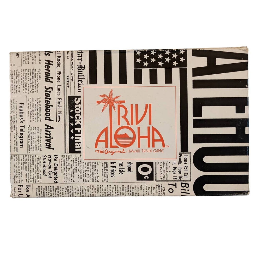 Vintage Trivialoha: the Original Hawaiian Trivia Board Game 1984 Keppel ...