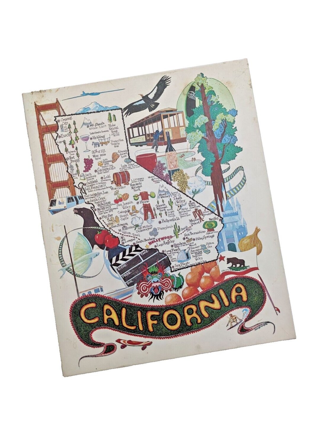 Vintage 1977 California State Map Jigsaw Puzzle by George Gorycki 18 ...