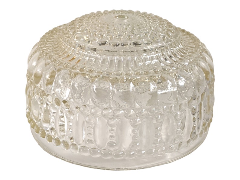 Vintage Art Deco Bubble Glass Ceiling Light Cover // Round Hobnail ...