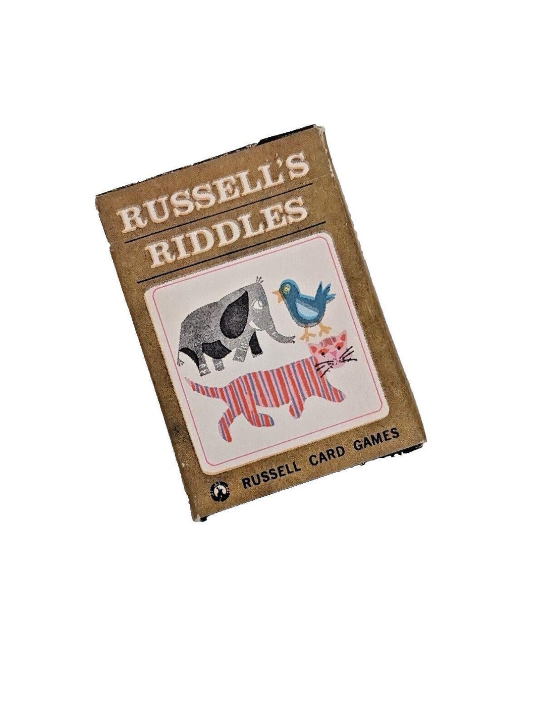 Vintage Mid-century Russell's Riddles Card Deck Ages 6 Over 200 Riddles ...