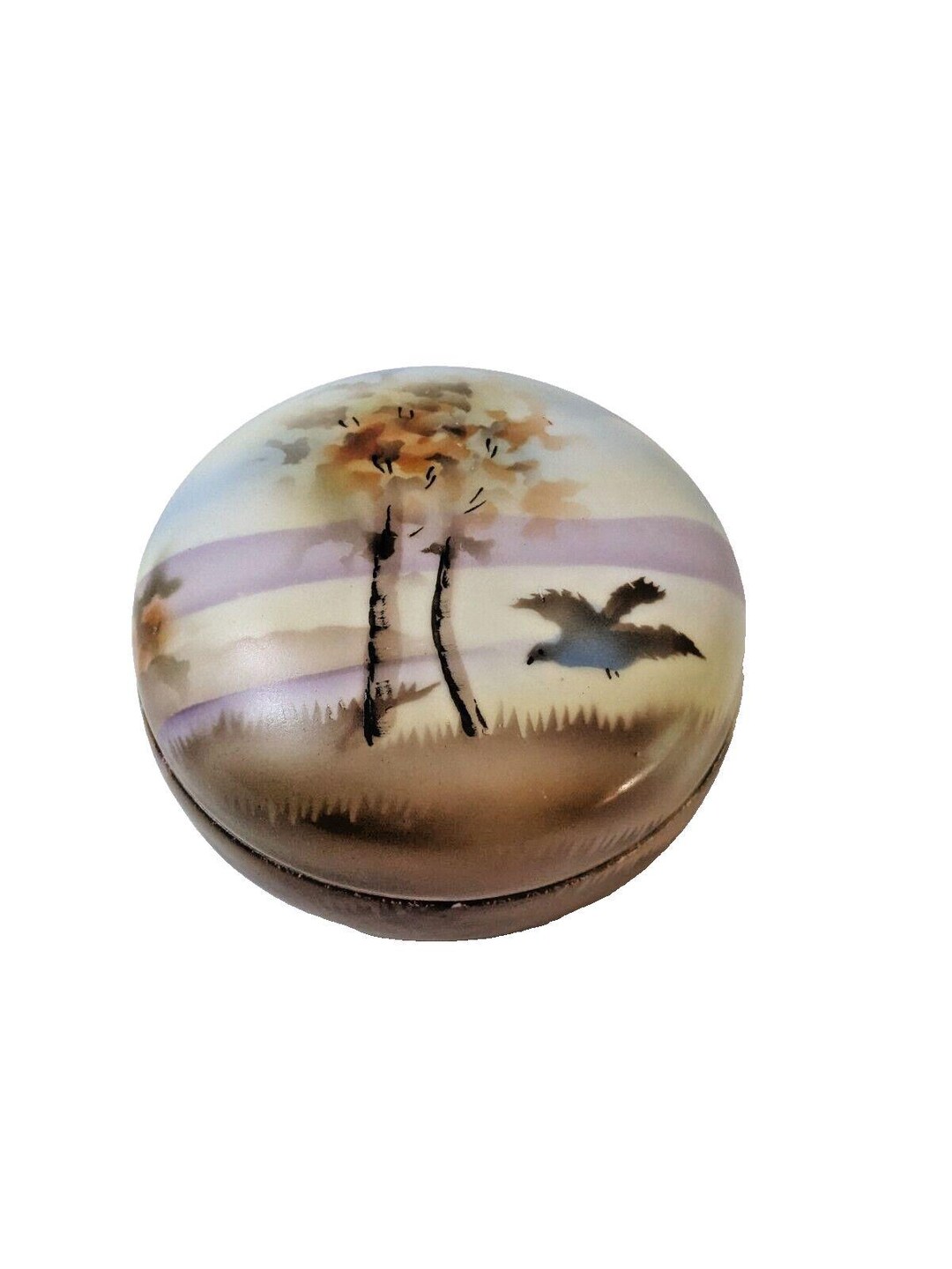 Antique Prov Saxe ES Germany Hand Painted Porcelain Trinket Box Early ...