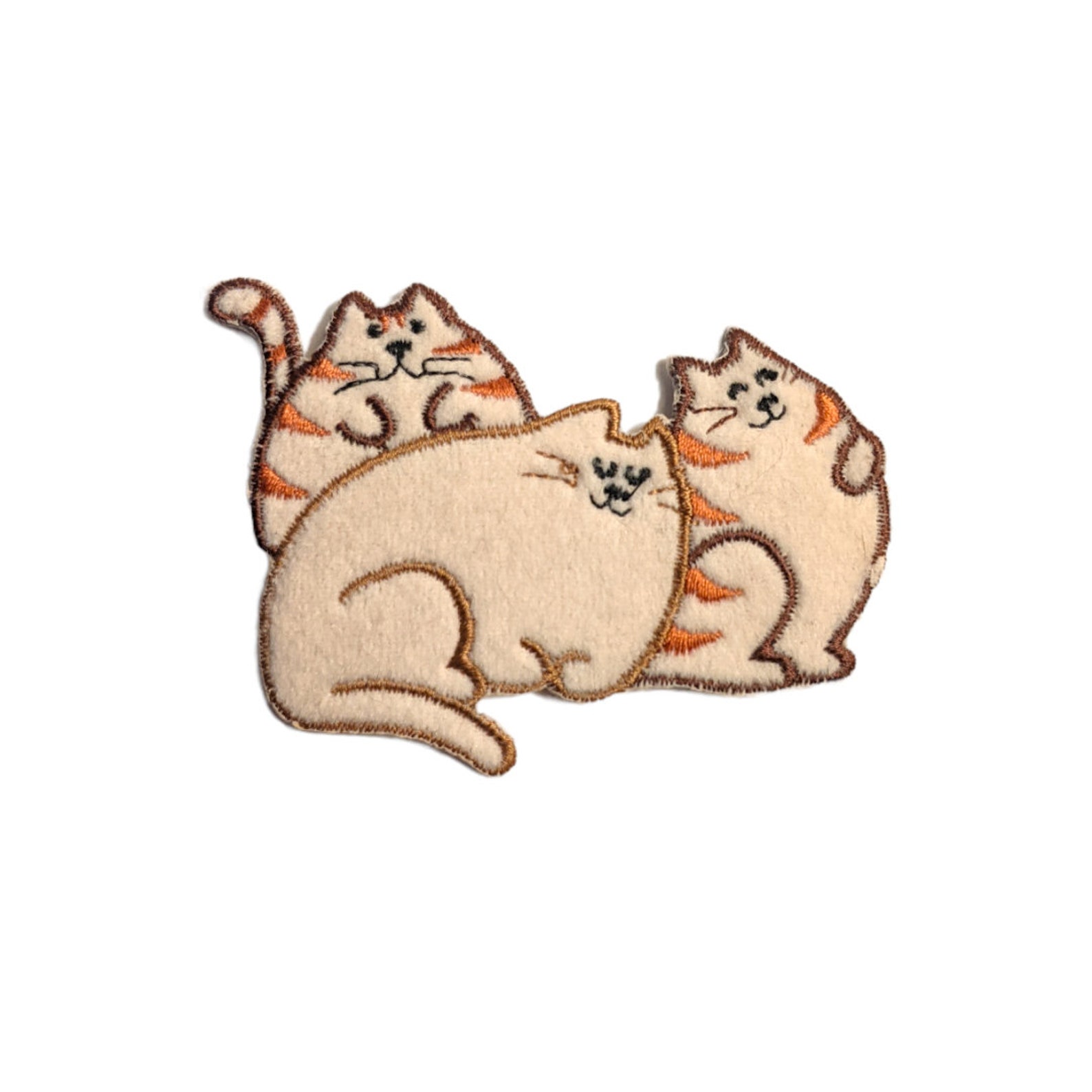 Vintage Cat Applique Iron on Embroidered Patch // Cute Orange TABBY ...