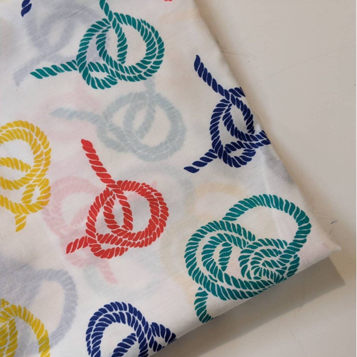 Vintage Nautical Rope Print Fabric Multicolor Rope Coils - Etsy