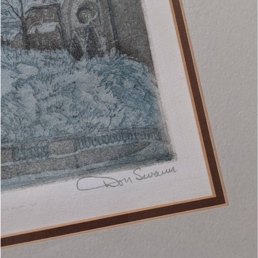 Don Swann 1889-1954 moonlight on Mount Vernon Place Vintage Tinted ...