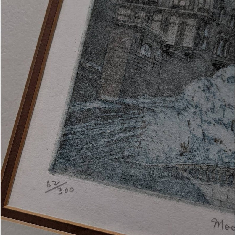 Don Swann 1889-1954 moonlight on Mount Vernon Place Vintage Tinted ...