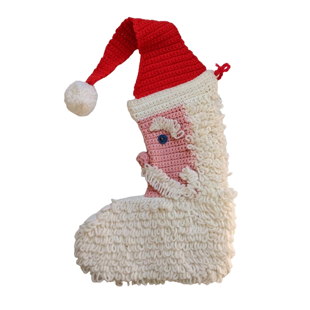 Vintage Anthropomorphic Santa Claus Stocking "loopy Santa" Hand ...