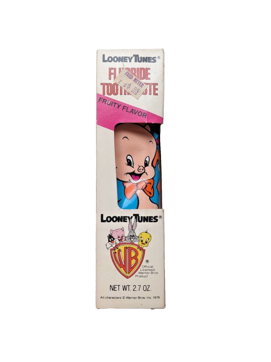 Vintage WB Looney Tunes Anti-cavity Fluoride Toothpaste NOS Porky Pig ...