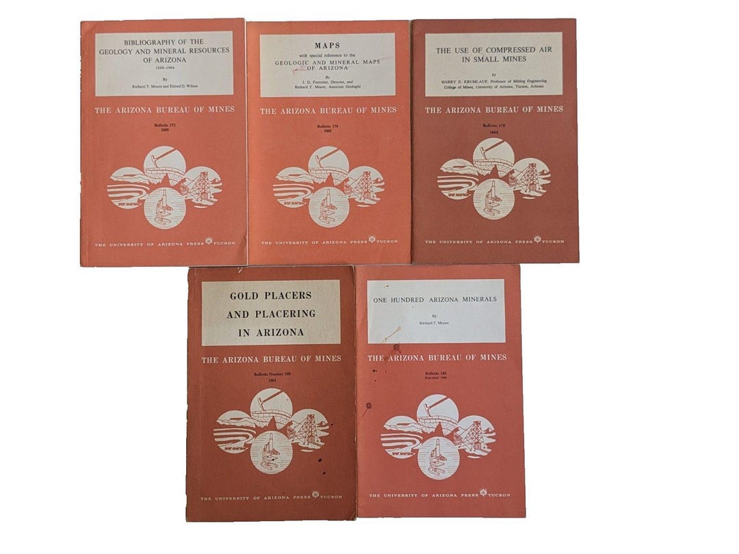 Vintage C1960s Geology Books Arizona Bureau of Mines Bulletin Lot: 165 ...