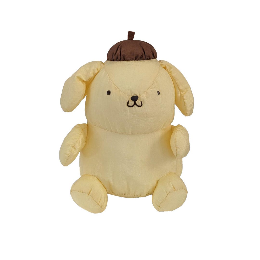 Vintage 1990s Sanrio Smiles Pompompurin 9" Plush HTF Nylon Windbreaker ...
