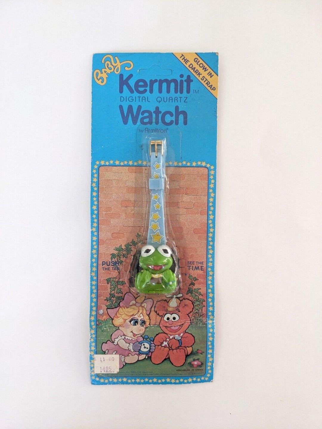 Vintage 1987 Baby Kermit the Frog Digital Watch Henson Productions ...