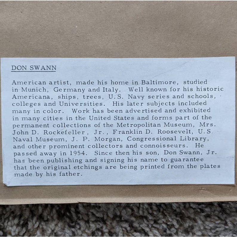 Don Swann 1889-1954 moonlight on Mount Vernon - Etsy