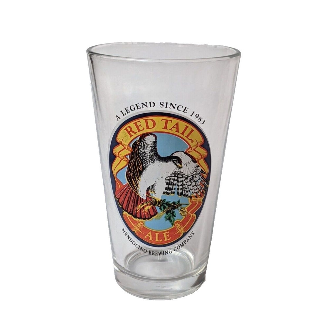 Vintage Red Tail Ale Mendocino Brewing Co Pint Brew Beer Glass Hopland ...
