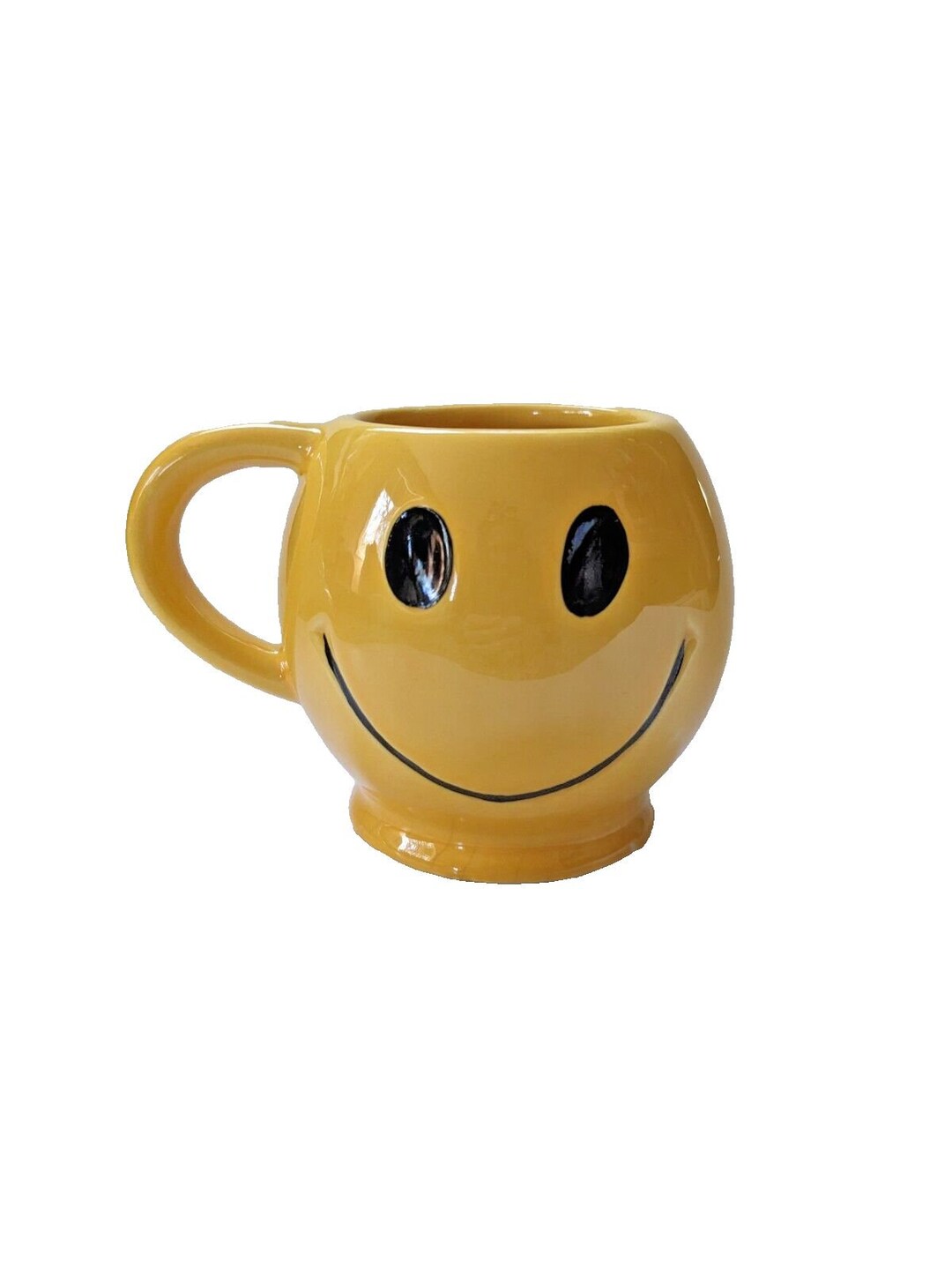 Vintage Mccoy Pottery Ceramic Smiley Face Mug 1970's Yellow Made in USA ...