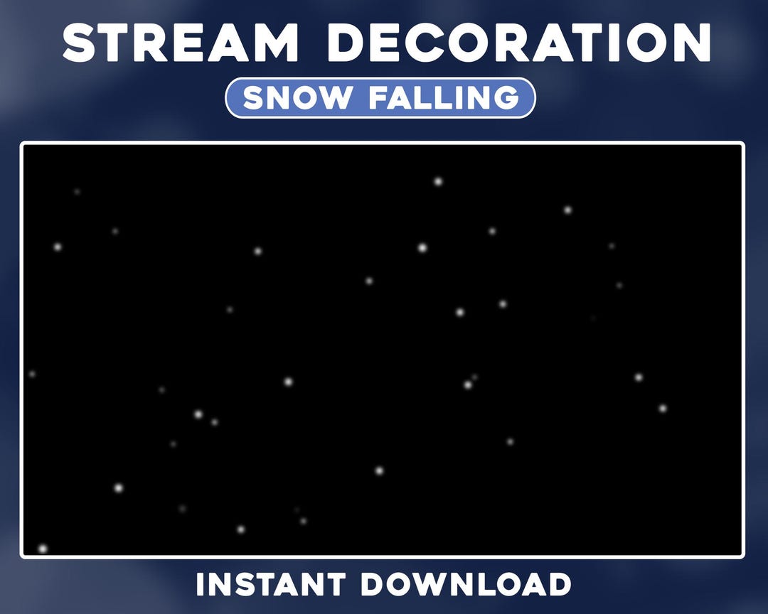 Animated Snowfall Twitch Overlay, Christmas Stream Decoration, Festive ...