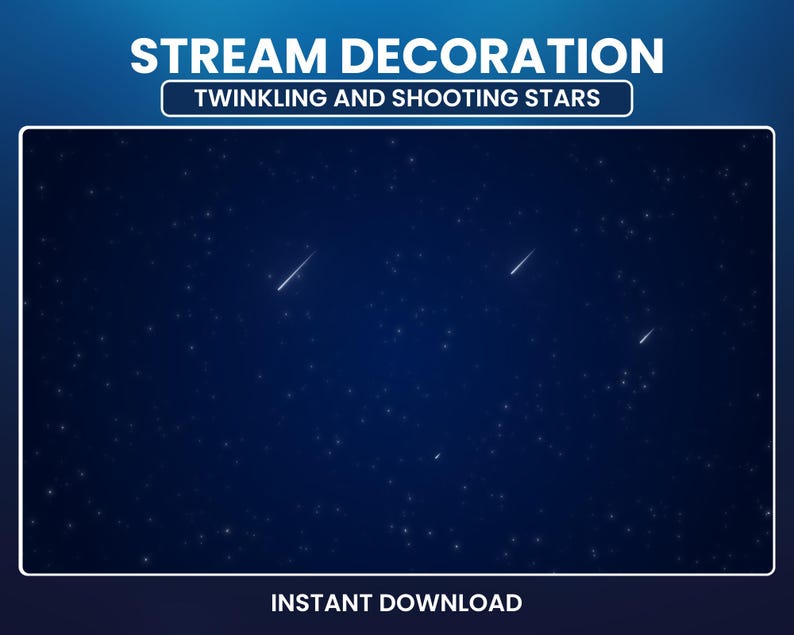 Animated Shooting Stars Overlay, Glowing White Sparkles, Galaxy Stream ...