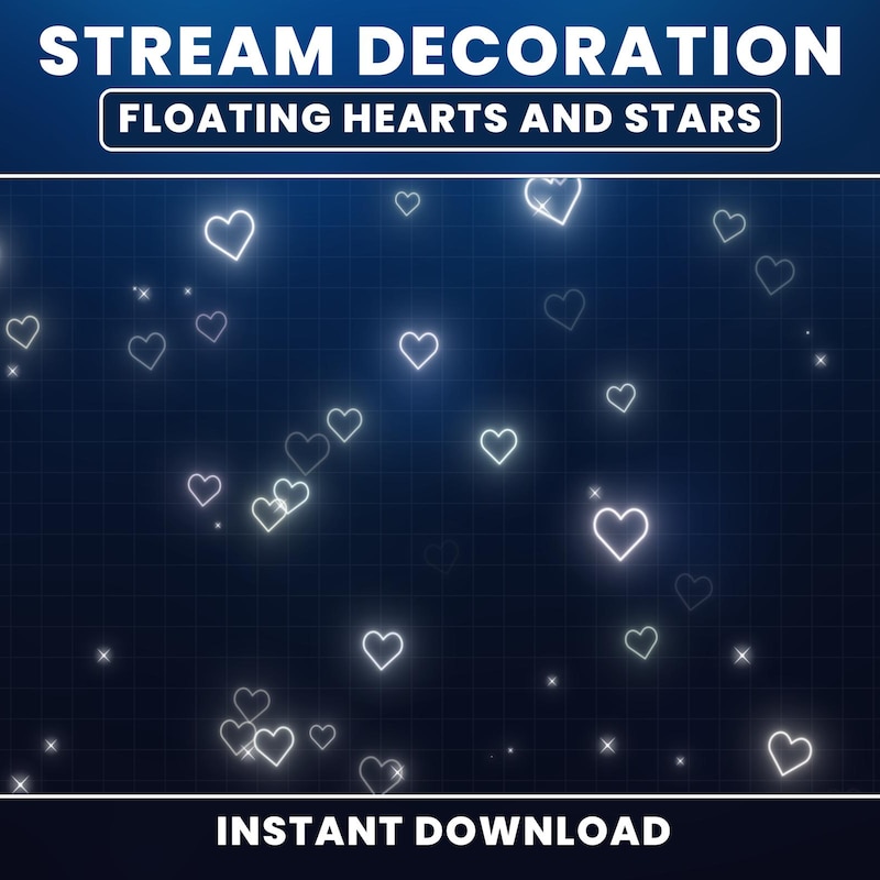 Vtuber Hearts Overlay - Etsy