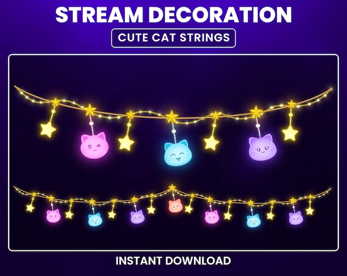 Twitch Overlay | ANIMATED STRING OF LIGHTS | Christmas Lights | Xmas ...