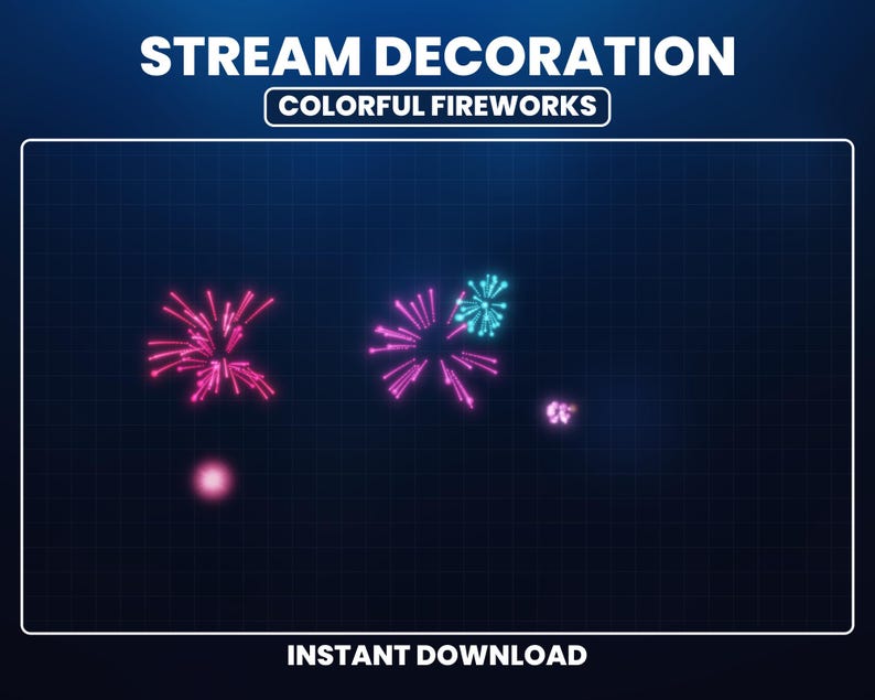 Animated Firework Twitch Overlay, Festive Stream Overlay Add-on ...