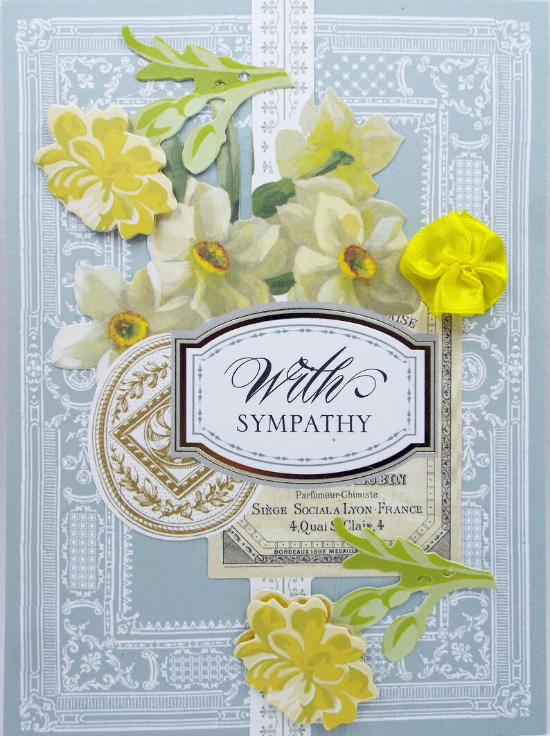 With Sympathy Card Handmade - Etsy