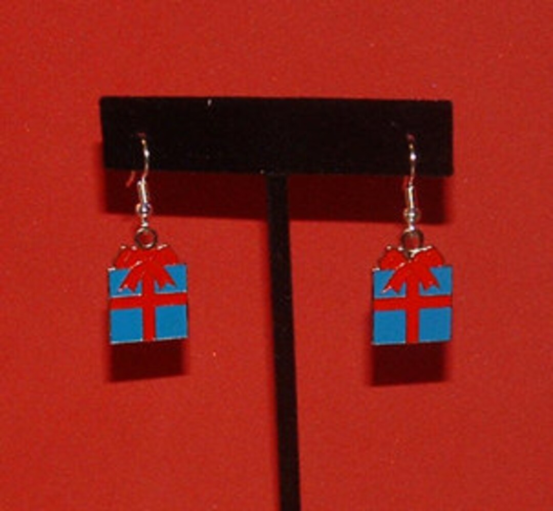 Christmas Present Earrings - Etsy