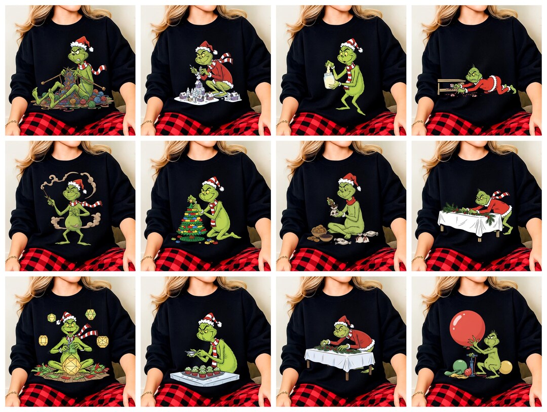 Der Grinch PNG-Dateien, Grinch Weihnachten Png-Bundle, Mega Bundle PNG ...