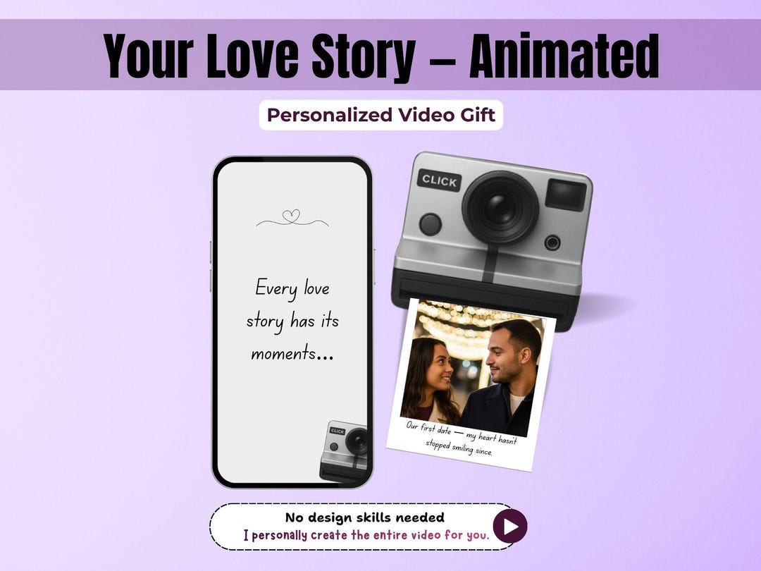 Custom Polaroid Animation Video Personalized Valentine & Anniversary ...