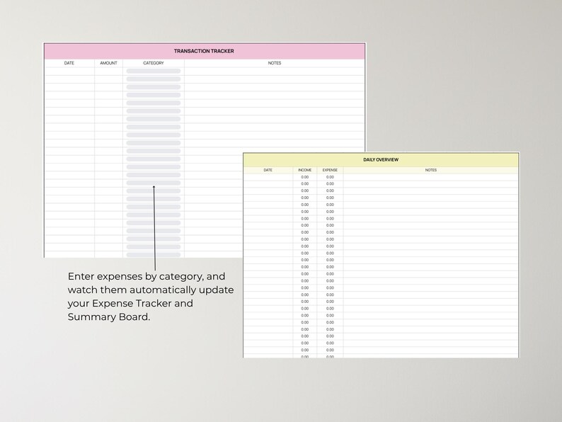 Google Sheets Monthly Budget Planner Spreadsheet Biweekly Weekly ...
