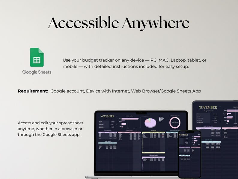 Google Sheets Monthly Budget Planner Spreadsheet Biweekly Weekly ...