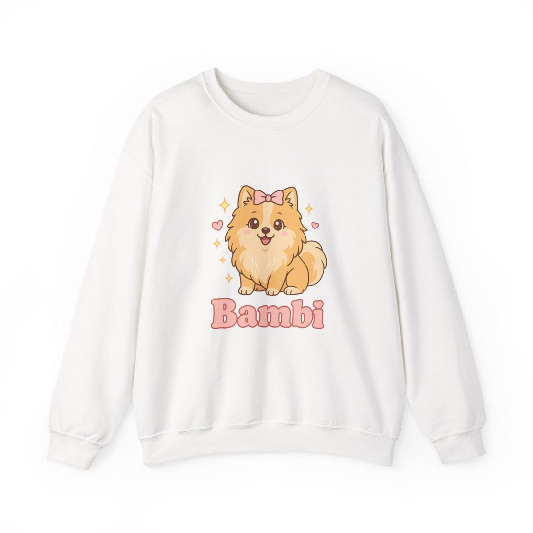 Cute Dog Sweatshirt, Bambi the Pomeranian Crewneck, Pet Lover Gift ...