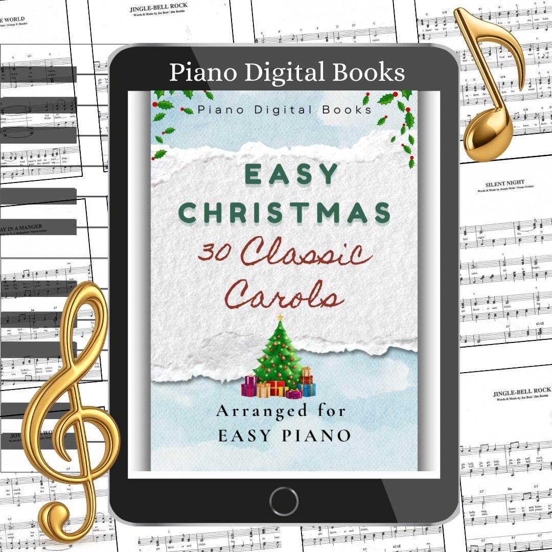 29+ Easy Piano for Christmas Classic Carols With Chords & Lyrics ...