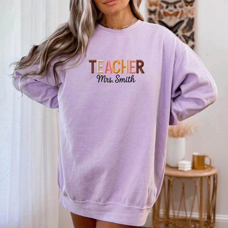 Personalize Custom Teacher Last Name, Teacher Mrs Design, Cute Teacher ...